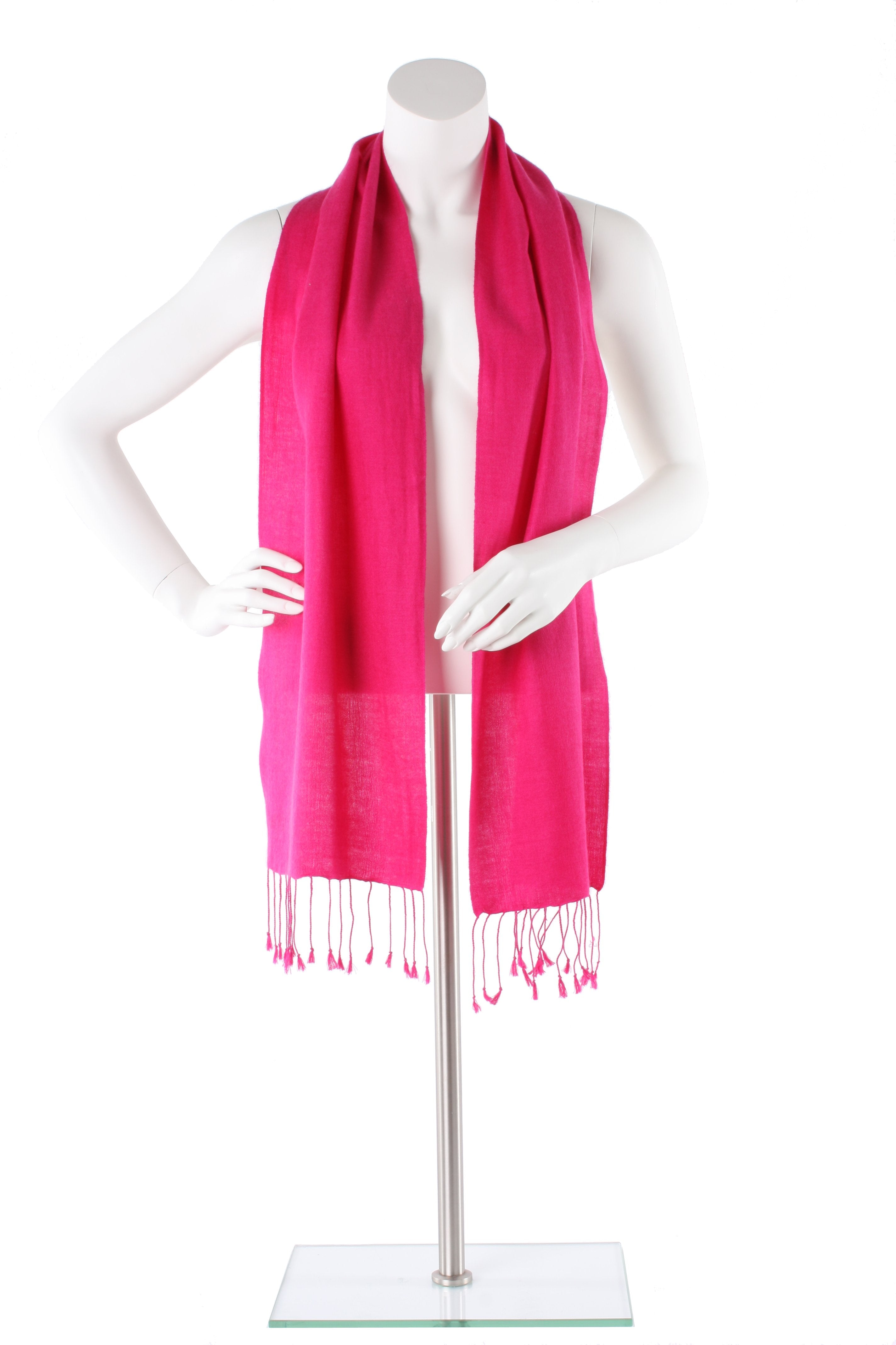 Hot Pink Chiffon Scarf